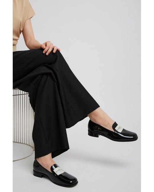 Givenchy Tux Black Patent Loafers in White | Lyst