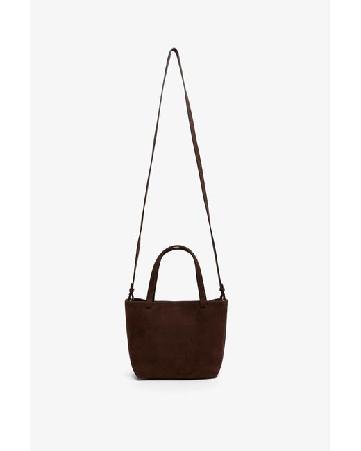 The Row Park Tote Small Dark Brown Nubuck Bag | Lyst