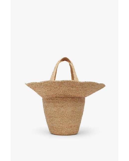 The Row Sol Natural Straw Basket Bag in White | Lyst