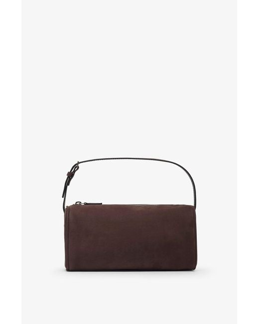 The Row 90's Brown Nubuck Leather Bag | Lyst