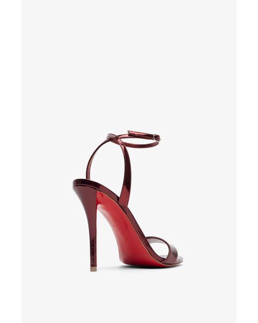 Christian Louboutin Miss Z 100 Red Metallic Sandals | Lyst UK