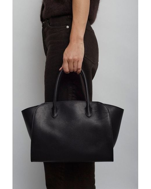 The Row Marlo 12 Black Leather Bag | Lyst