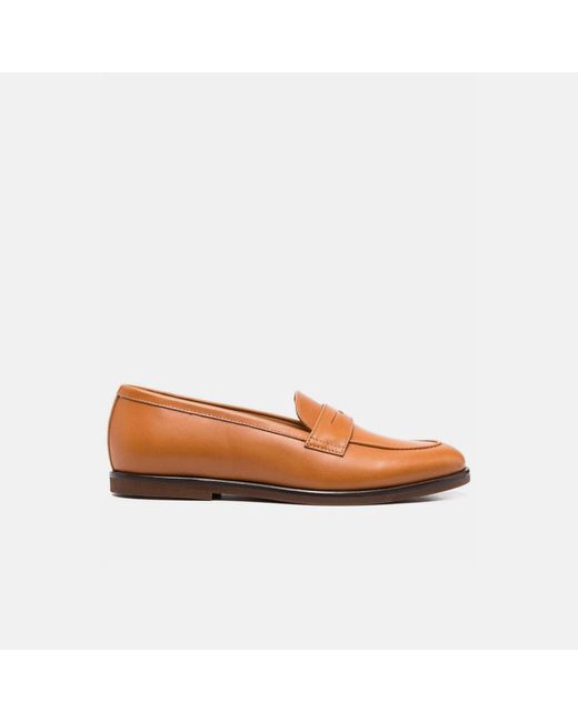 SCAROSSO Monica Cognac Loafers & Flats in Brown | Lyst UK