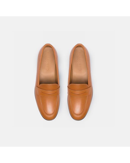 SCAROSSO Monica Cognac Loafers & Flats in Brown | Lyst UK