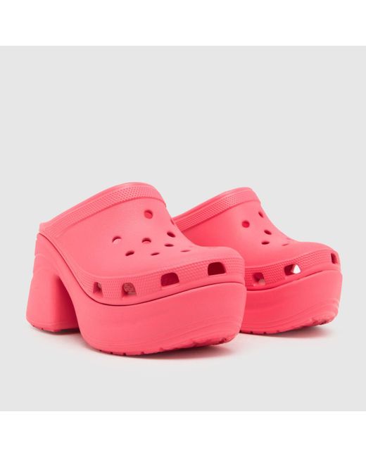 Crocs™ Siren Heeled Clog Sandals In in Pink | Lyst UK