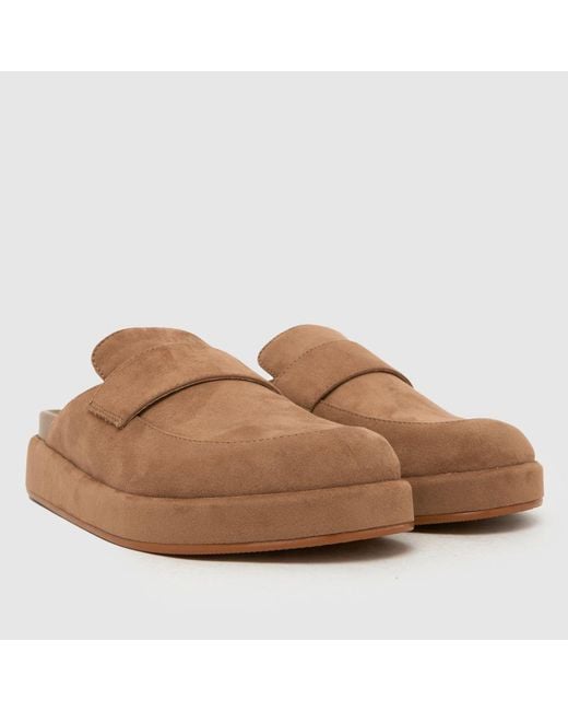 schuh Tiramisu Closed Toe Mule Sandals in Brown | Lyst UK