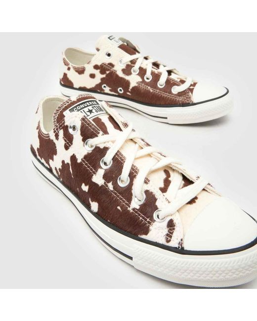 Converse All Star Ox Winterluxe Cow Trainers in Brown | Lyst UK