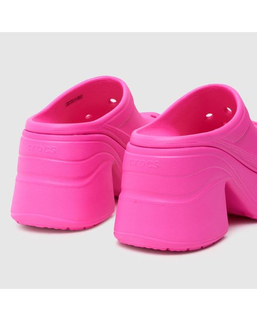 Crocs™ Siren Heeled Clog Sandals In in Pink | Lyst UK