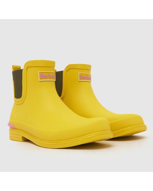 Barbour Abbeyfield Wellington Boots in Yellow | Lyst UK