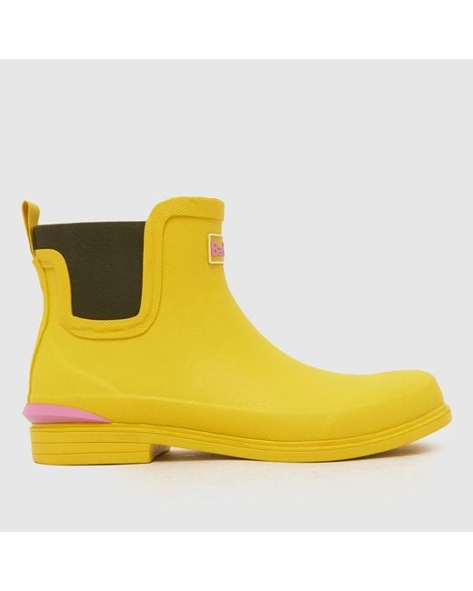 Barbour Abbeyfield Wellington Boots in Yellow | Lyst UK