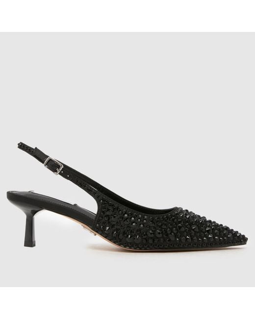Steve Madden Korra Bling Slingback High Heels in Black | Lyst UK