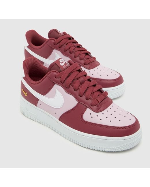 Nike Air Force 1 Trainers in Red | Lyst UK