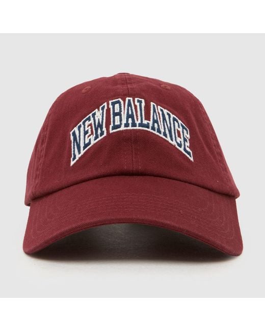 New Balance Logo 6 Panel Cap in Red | Lyst UK