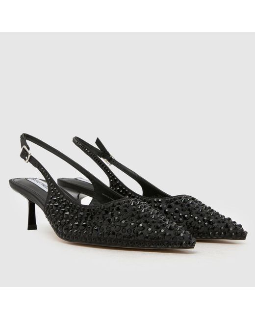 Steve Madden Korra Bling Slingback High Heels in Black | Lyst UK