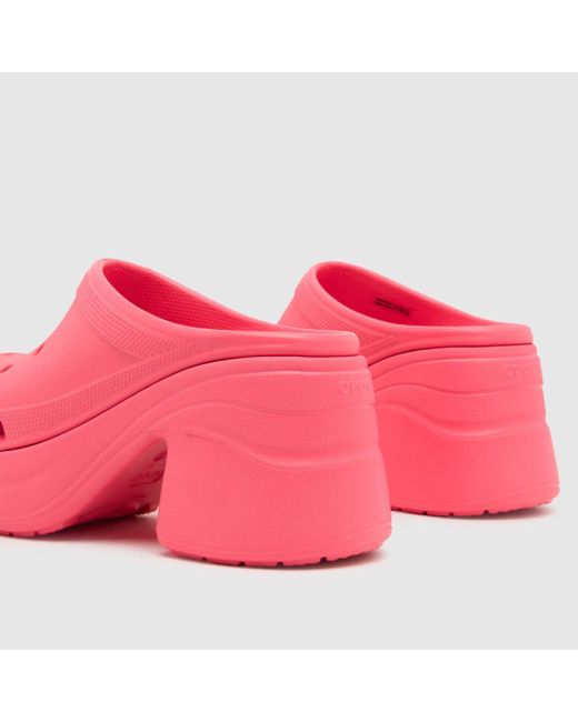 Crocs™ Siren Heeled Clog Sandals In in Pink | Lyst UK