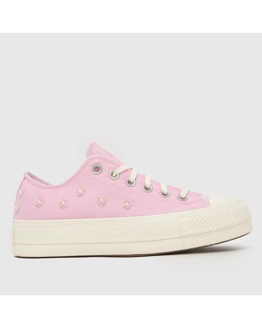 Converse All Star Lift Ox Trainers in Pink | Lyst UK