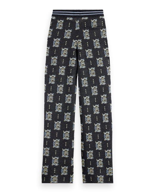 Scotch & Soda Jacquard Knit Trouser Pants in Gray | Lyst