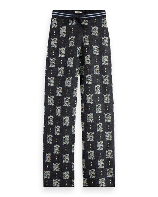 Scotch & Soda Jacquard Knit Trouser Pants in Gray | Lyst