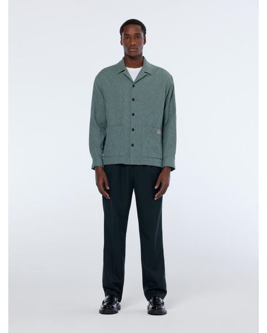 Scotch & Soda 'Relaxed Fit Structured Overshirt in Green for Men | Lyst