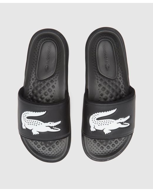 Lacoste Synthetic Dualiste Slides in Black for Men | Lyst UK