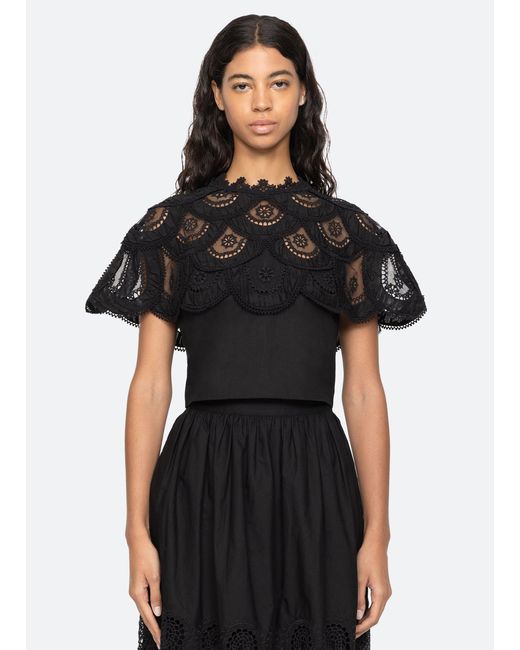 Sea Drea Top in Black | Lyst