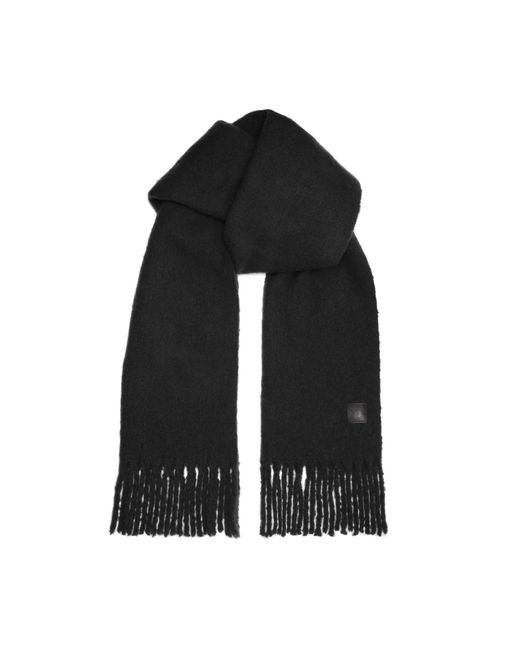 Dune Lorissa Textured Long Fringed Scarf in Black | Lyst UK