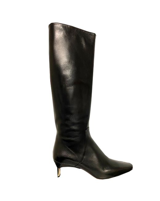 Mulberry Knee-Length Heels Leather in Black | Lyst UK
