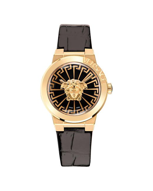Versace Medusa Infinite Watch Ve3F00222 Leather in Metallic | Lyst UK