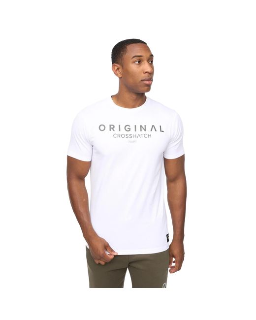 Crosshatch Jamals T-Shirt Cotton in White for Men | Lyst UK