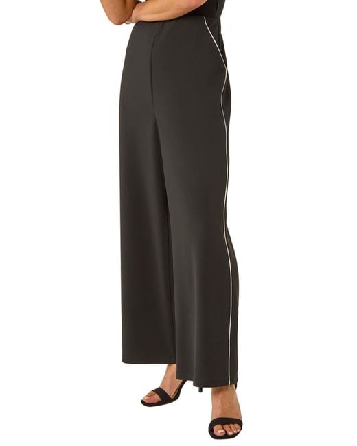 Roman Petite Side Seam Stretch Trouser in Black | Lyst UK