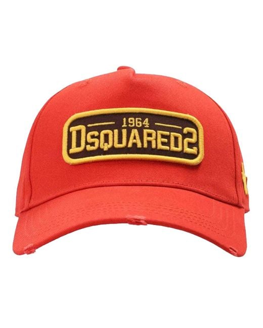 DSquared² 1964 Baseball Cap Cotton in Red | Lyst UK
