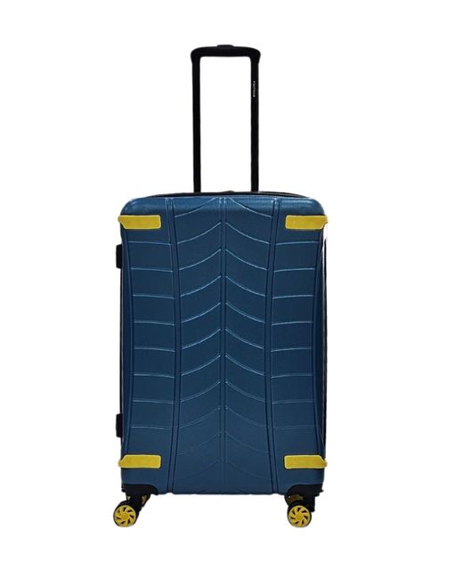 Infinity Leather Hard Shell Cabin Suitcase 4 Wheel Luggage Travel Bag ...
