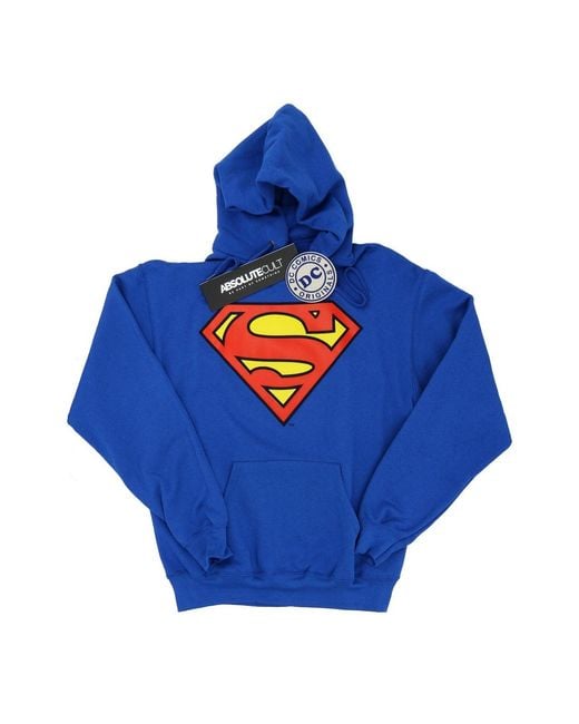 Dc Comics Superman Logo Hoodie (Royal) in Blue for Men | Lyst UK