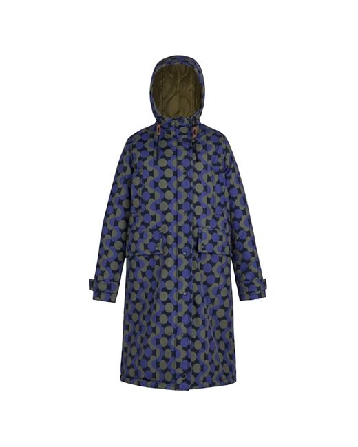 Regatta Ladies Orla Kiely Floral Long Length Waterproof Jacket /Dark ...
