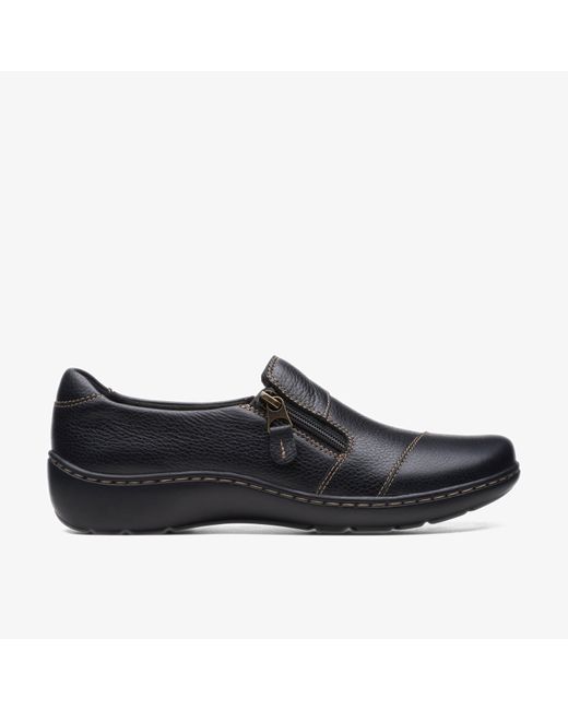 Clarks Cora Harbor Leather Shoes in Black | Lyst UK