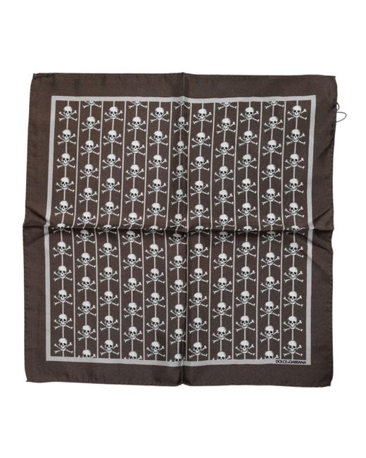 Dolce & Gabbana Skull Pattern Silk Pocket Square in Black for Men | Lyst UK