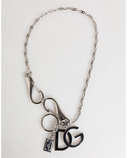 Dolce & Gabbana Dg Logo Key Holder Keychain Bag Charm Keyring Metal in ...