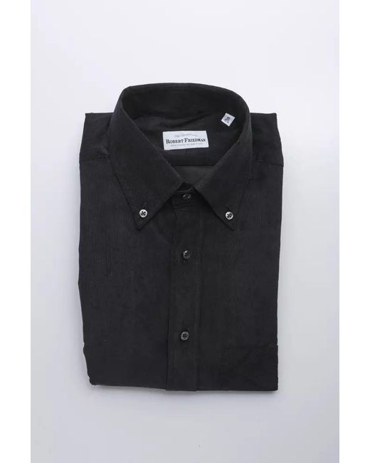 Robert Friedman Corduroy Shirt Classic Fit in Black for Men | Lyst UK