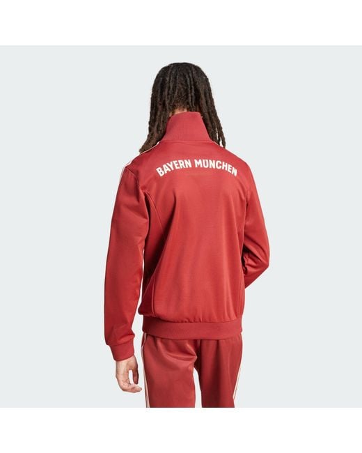 adidas Originals Fc Bayern Track Top in Red for Men | Lyst UK