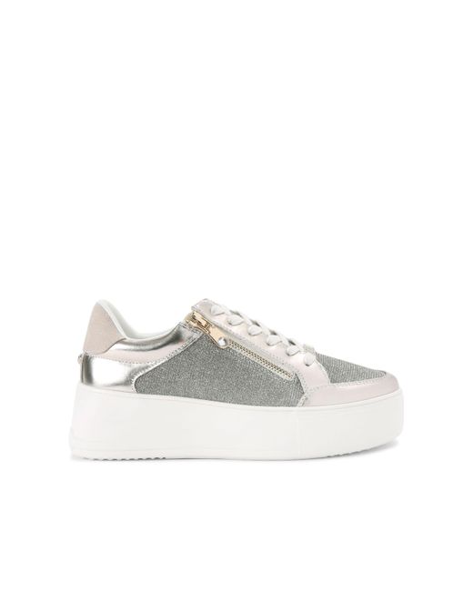 Carvela Kurt Geiger Jive Zip Sneakers in Grey | Lyst UK
