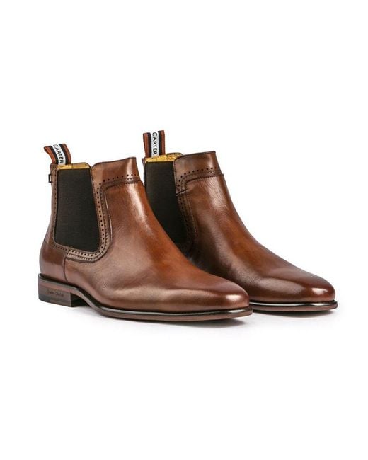 Simon Carter Terrier Chelsea Boots in Brown for Men | Lyst UK