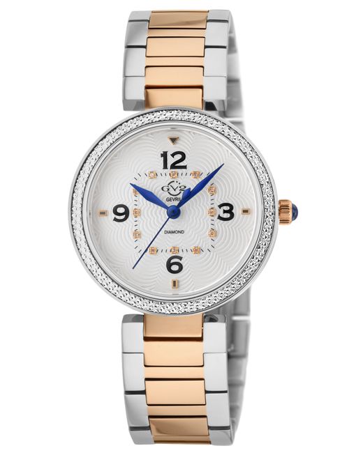Gv2 Piemonte 14204B Swiss Quartz Two-Tone Stainless Steel Diamond Watch ...