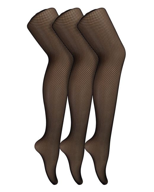 Sock Snob 3 Pair Multipack Fishnet Tights For in Brown | Lyst UK