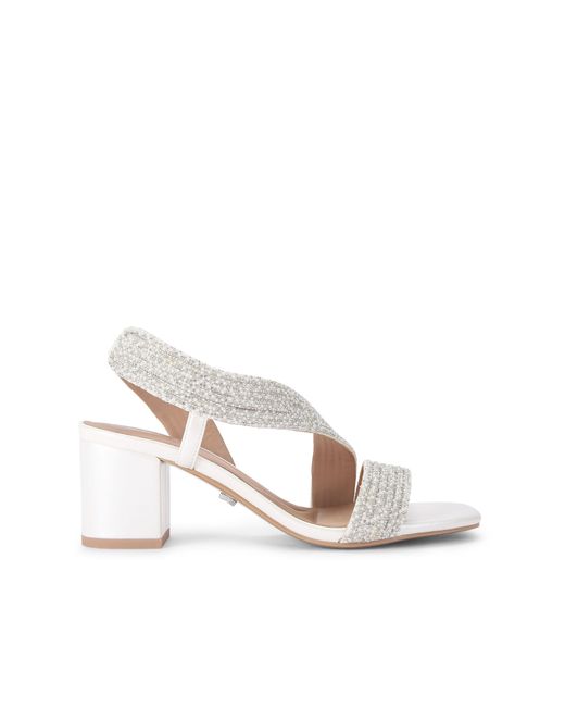 Carvela Kurt Geiger Gala Block Jewel 60 Sandals in White | Lyst UK