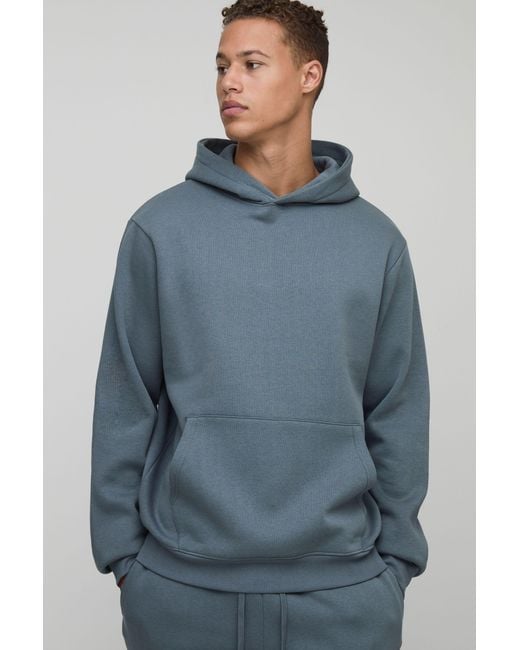 BoohooMAN Tall Basic Regular Fit Over The Head Hoodie in Blue for Men ...
