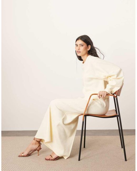 ARRANGE Textured Jersey Boxy Top Co-Ord With Pleat Sleeve Detail in ...