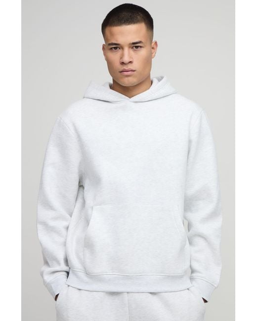 BoohooMAN Basic Regular Fit Over The Head Hoodie in White for Men | Lyst UK