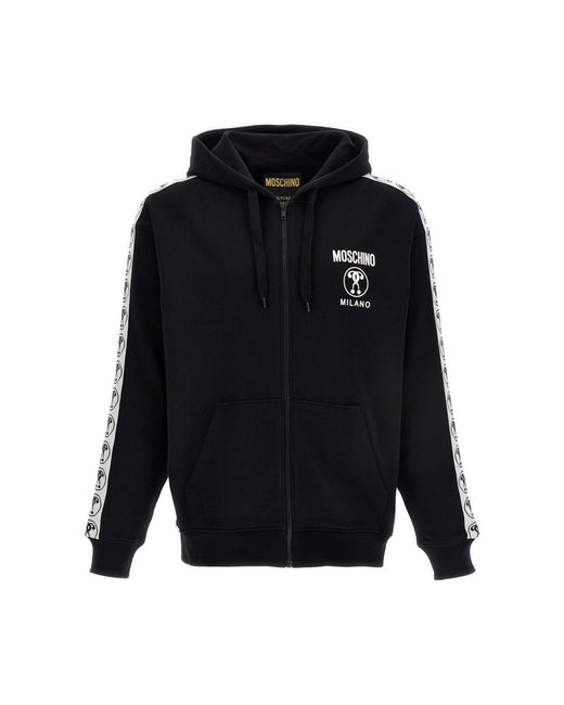 Moschino Question Mark Logo Hoodie Cotton in Black for Men | Lyst UK