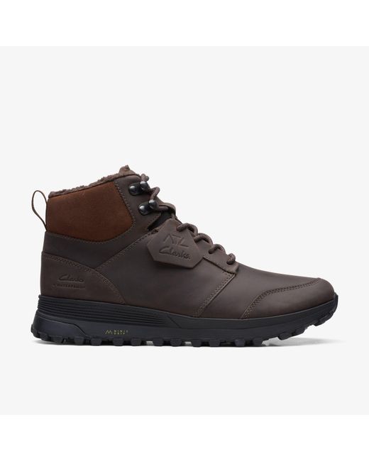 Clarks Atl Trek Up Wp Wlined Lea Shoes in Brown for Men | Lyst UK