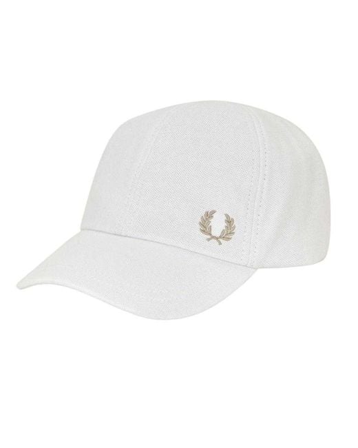 Fred Perry Classic Logo Cap (Snow) Cotton in White | Lyst UK